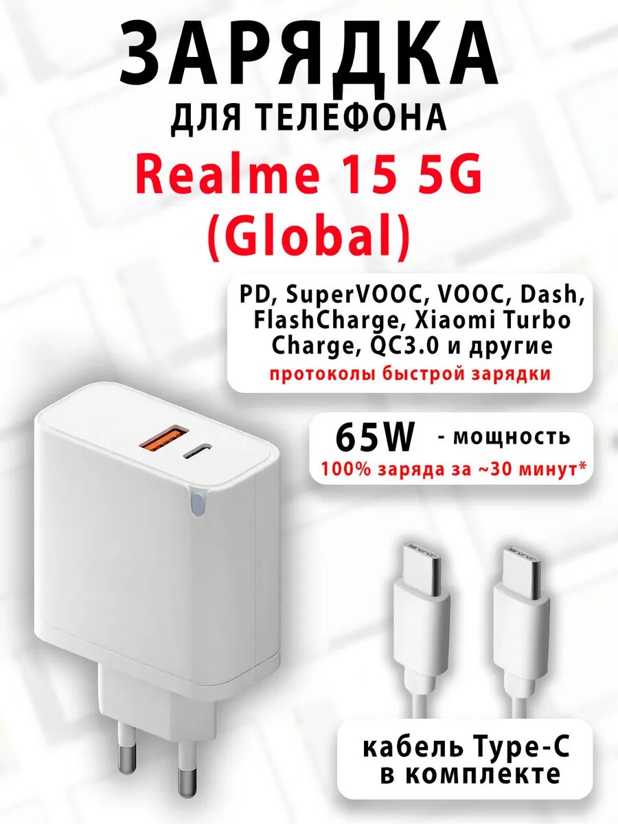 Зарядное устройство для телефона Realme 15 5G (Global)