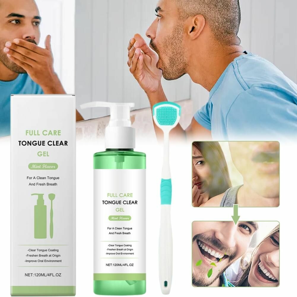 Oral Care / Освежающий гель для чистки языка с мятой, экстрактами шалфея и календулы , 120 мл