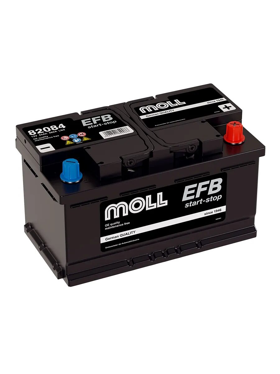 Аккумулятор MOLL EFB 84R 12V 84Ач 880А 315x175x190 обр. пол.
