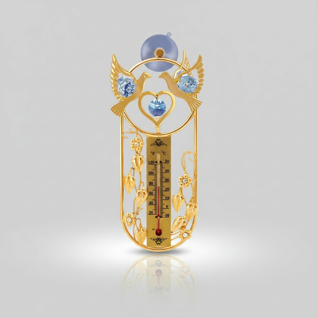 Термометр на липучке Голуби AR-3739 Crystal Temptations США Металл, кристалл