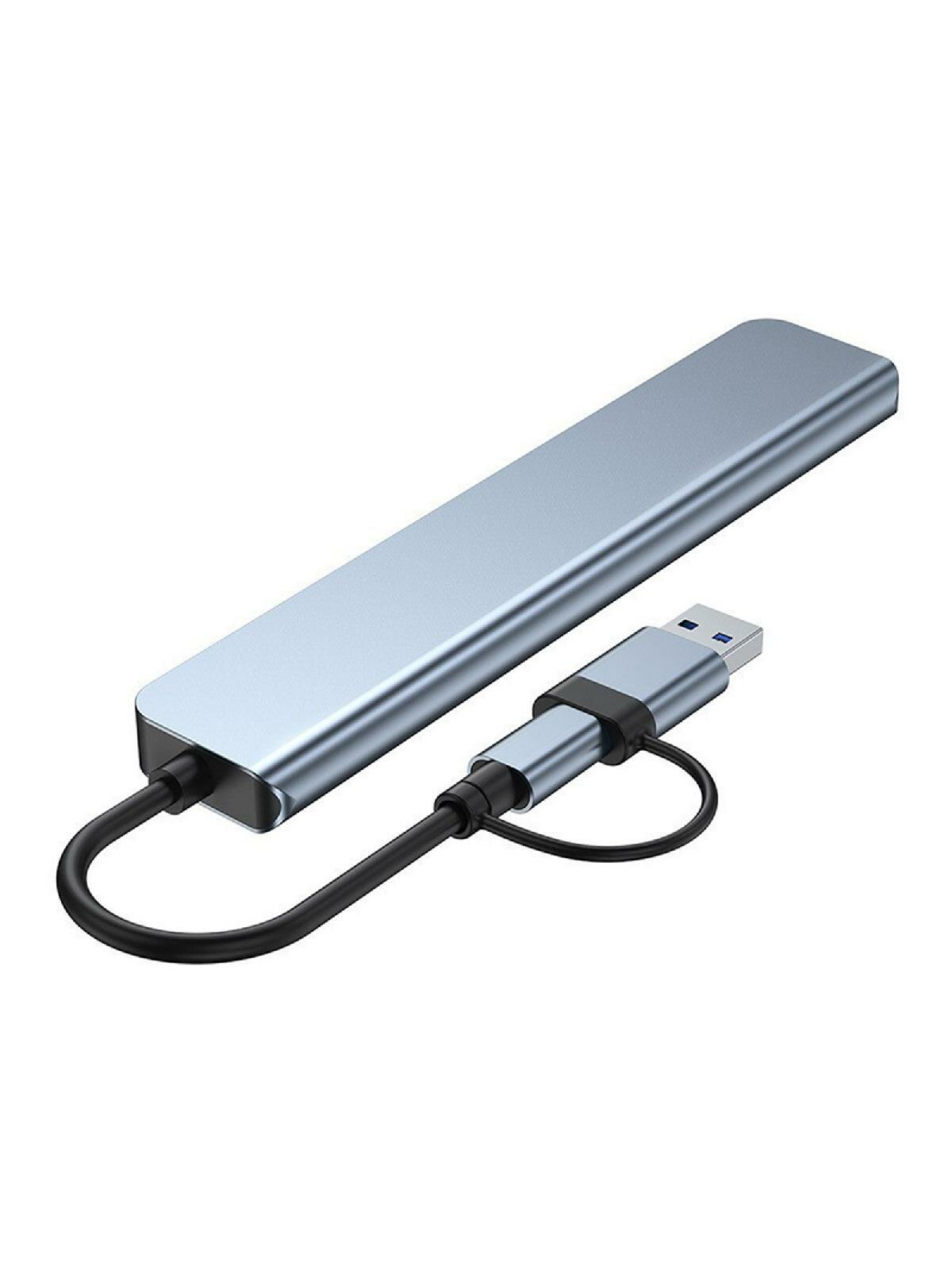 Док-станция с двумя головками Type c "восемь в одном", мобильный телефон, планшет, многофункциональный считыватель SD-карт