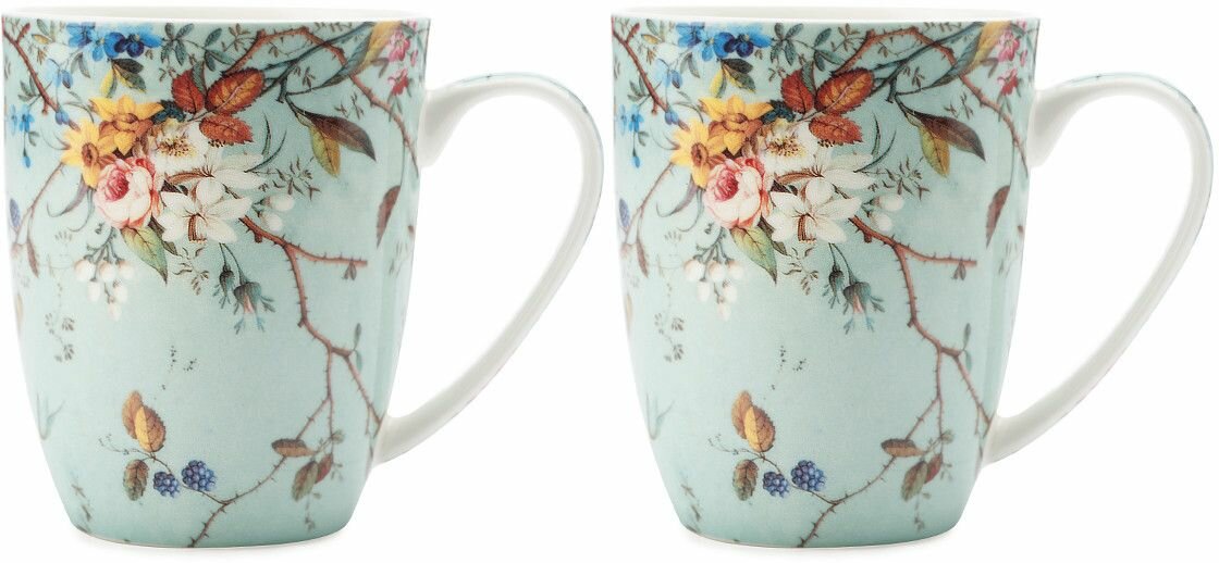 Набор из 2 кружек Maxwell & Williams Уильям Килбурн 400 мл, костяной фарфор, чашки для чая и кофе 2 шт