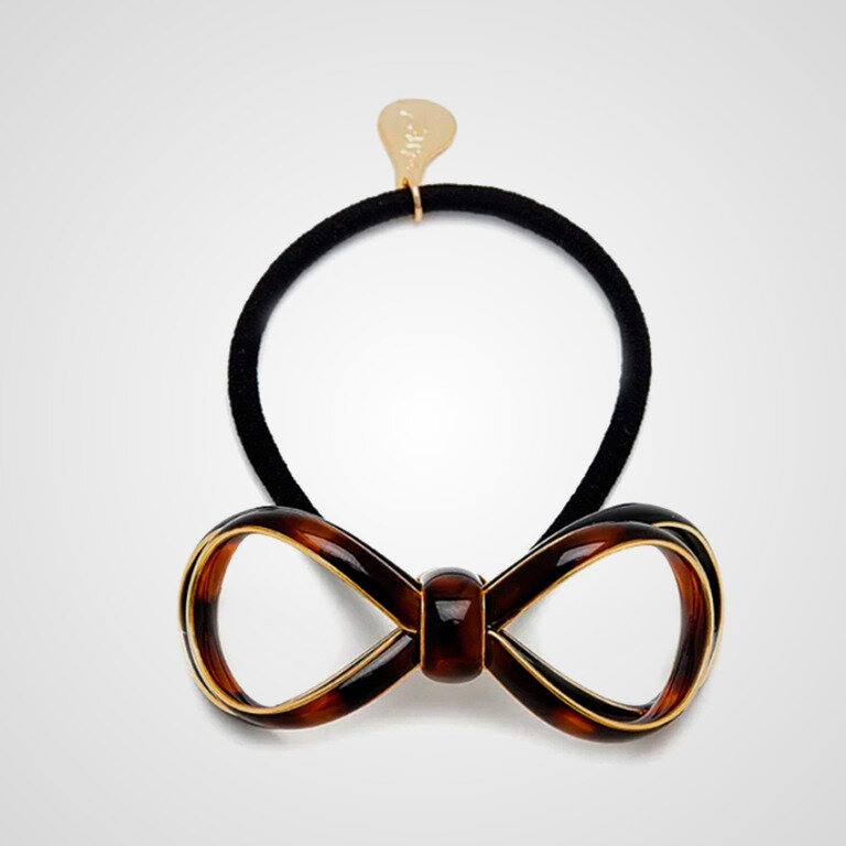 Резиночка с бантиком (черепаховый) BENTEN Scrunchie Резинки для волос 1 шт