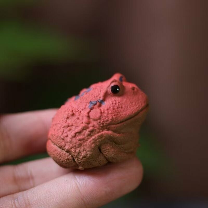 Игрушка для чайной церемонии Лягушка из исинской глины ручная работа