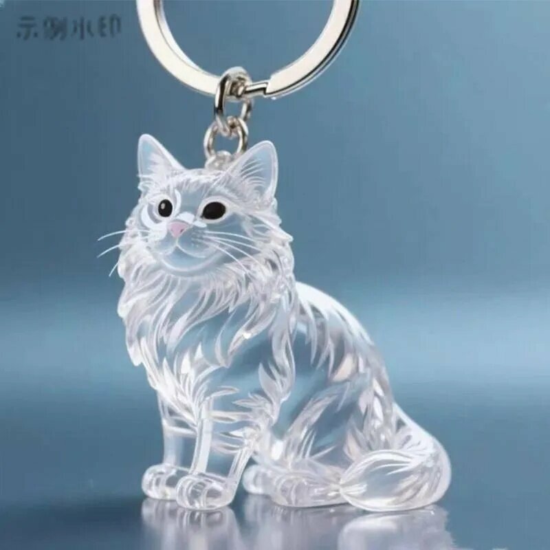 Прозрачная коробка для хранения кошачьей шерсти, сумка-капсула для хранения, брелок для ключей