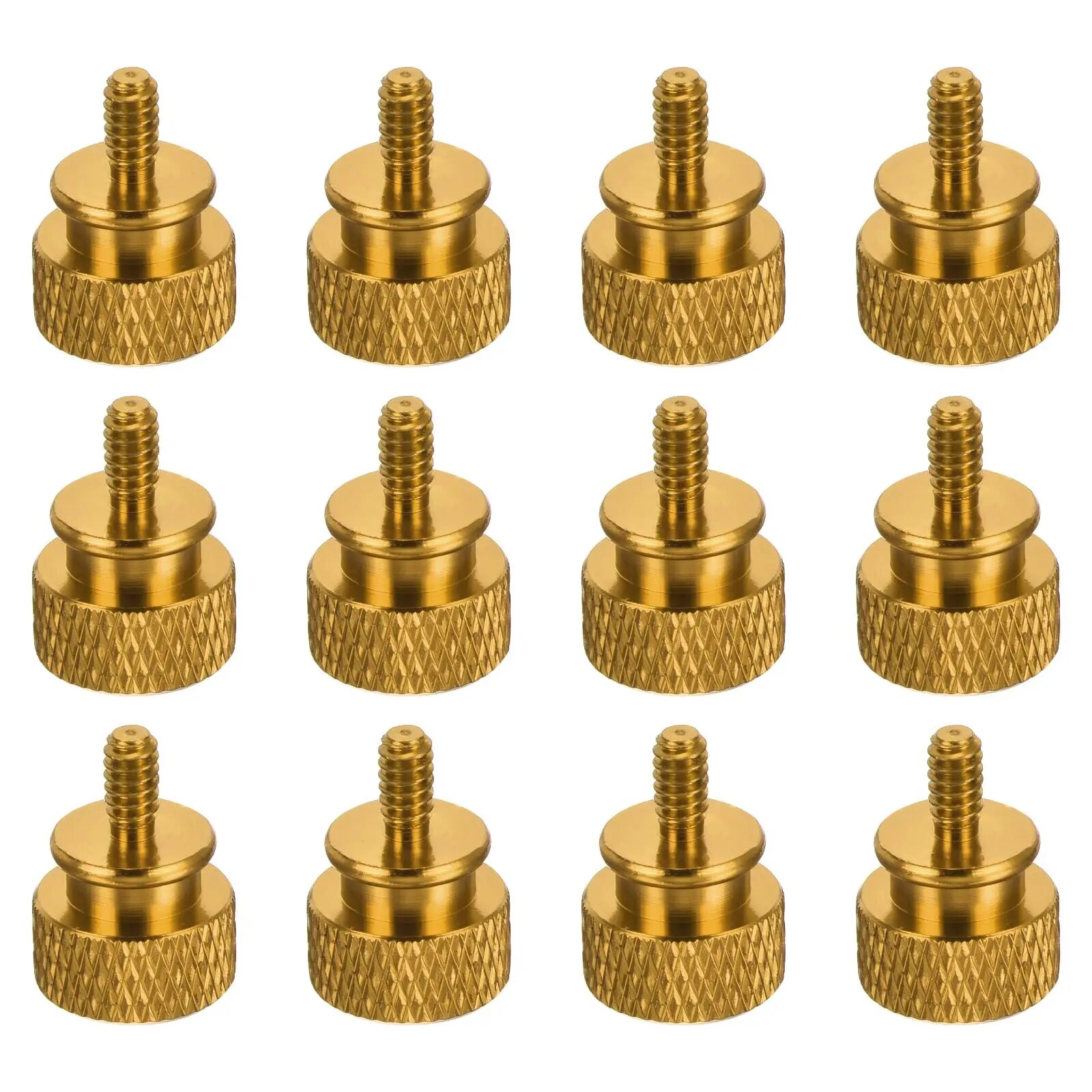 Винты для корпуса компьютера UNC 6#-32*6 мм алюминиевые Gold, 10pcs