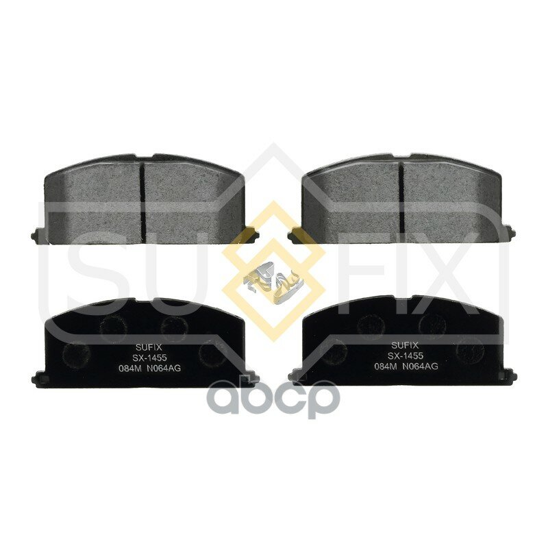 Колодки тормозные передние TOYOTA Camry >92 / Carina II (13") >92 / Celica >90 / Corolla >92 / Starlet >92 SUFIX арт. SX-1455