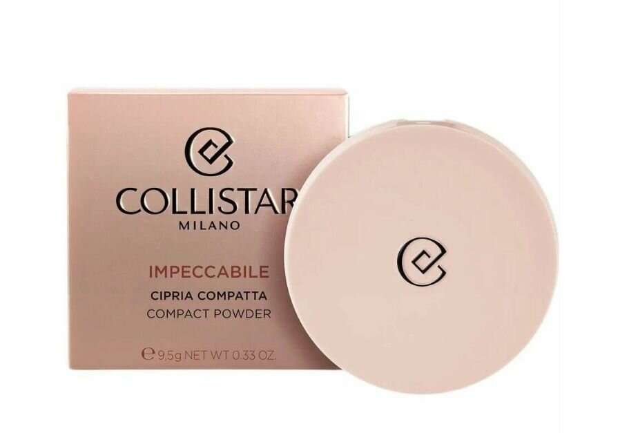 Collistar - Пудра компактная Impeccable Compact Powder, 40R WARM ROSE 9.5 гр
