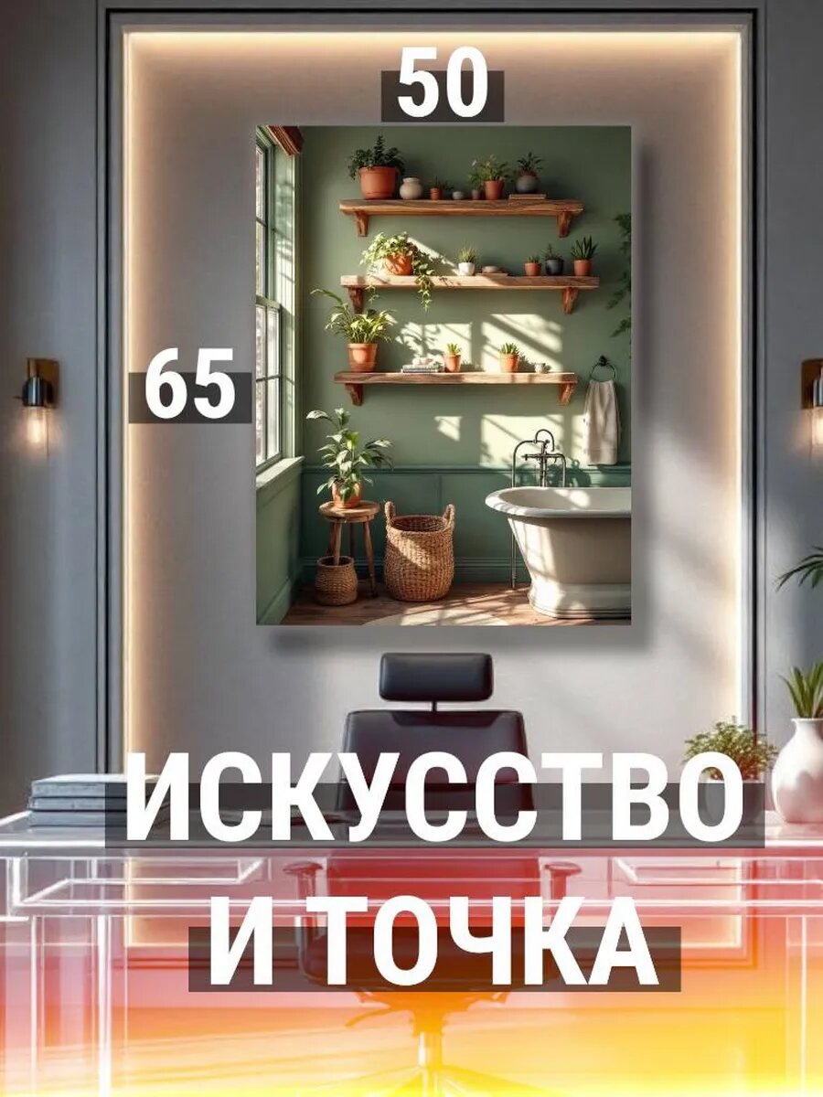 Картина 'Уют в ванной'