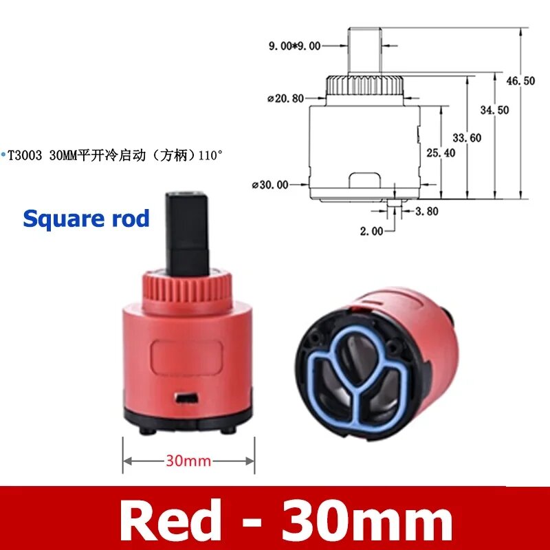 Кран картридж 30 мм Red Fat Rod