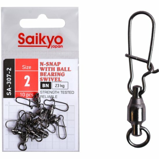Вертлюг с застежкой Saikyo SA-307-2 - 10 шт (23кг)
