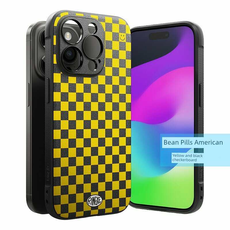 Ringke Тактический чехол с граффити для iPhone 15 Pro с дизайном желто-черной решетки