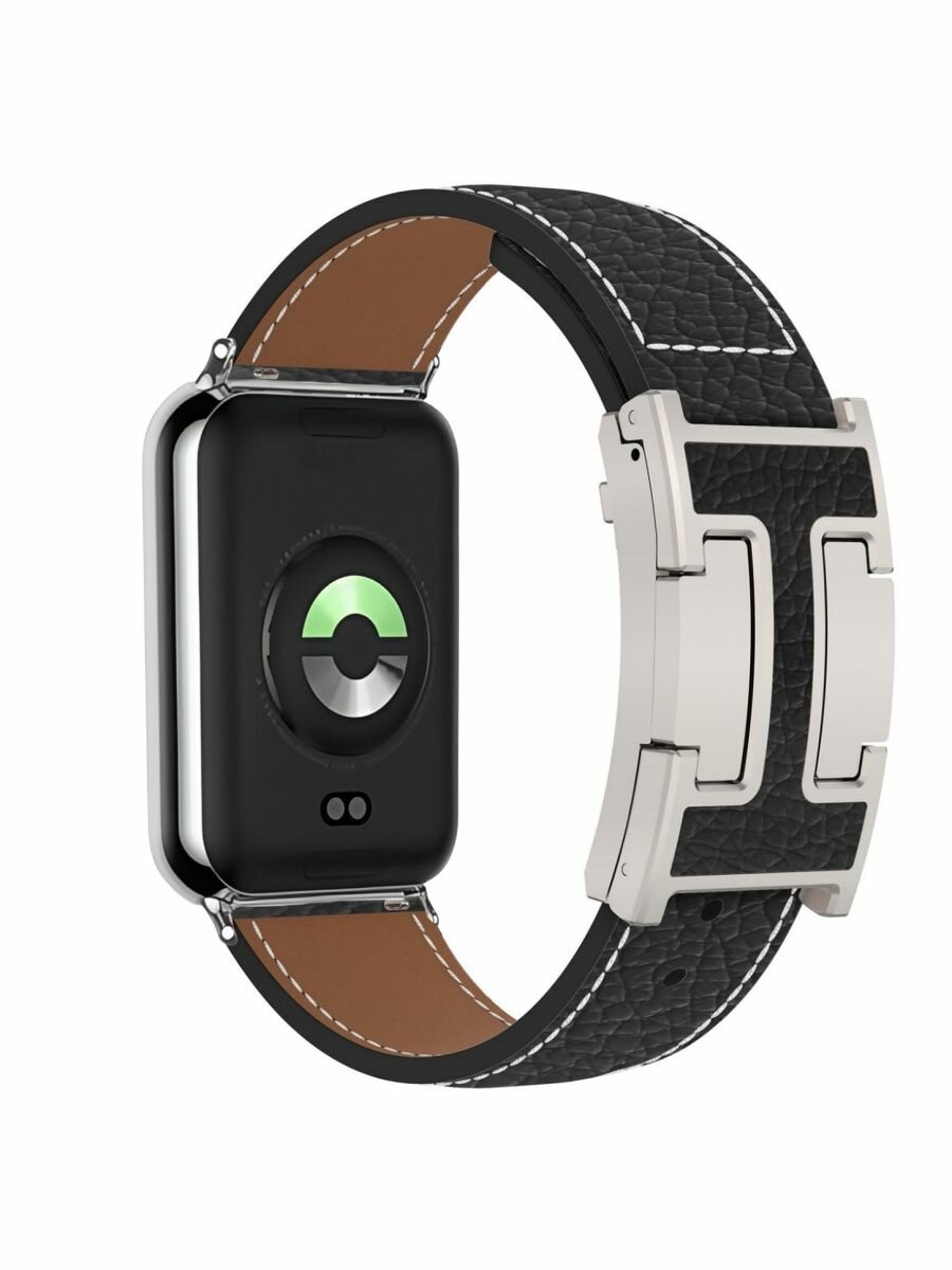 Кожаный магнитный ремешок для 22мм смарт-часов Xiaomi Smart Band 10/ 9/ 8 Pro, Redmi Watch 6/ 5/ 4, дизайн H-образная застёжка , легкая роскошьмодный стиль, Hermes магнитный кожаный H-образная застёжка 22мм лёгкая роскошь