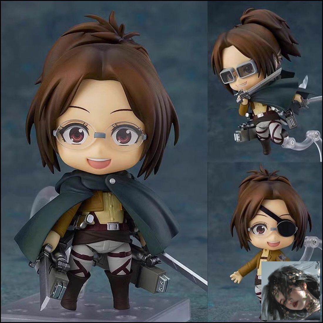 Фигурка нендороида атака титанов обзорные культуры Ханджи Зоэ / Attack on Titan Hange Zoe Подарки для болельщиков 10 см