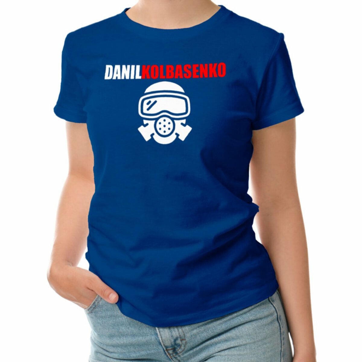 Женская футболка «Данил Колбасенко мем стендофф standoff» (темно-синий, 2XL)