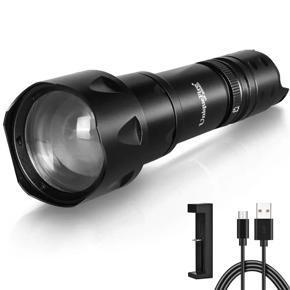 UniqueFire 2002D охотничий фонарик With Charger, IR 940NM Torch, Without Battery