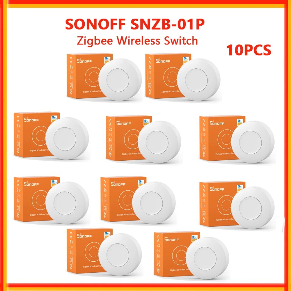 SONOFF SNZB-01P Беспроводной интеллектуальный переключатель Zigbee Sonoff snzb01P 10PCS