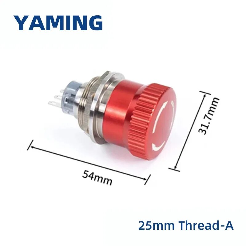 Водонепроницаемый поворотный аварийный выключатель SBLSBR 25mm Thread-A, 1NO1NC -3pins