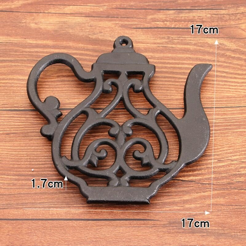 Чугунная подставка под горячее, термостойкая защита для стола, кухонная подставка для посуды