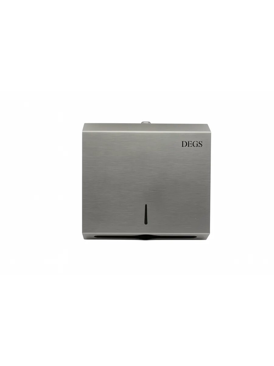 Диспенсер для бумажных полотенец серебристый DEGS DBP-1, настенный