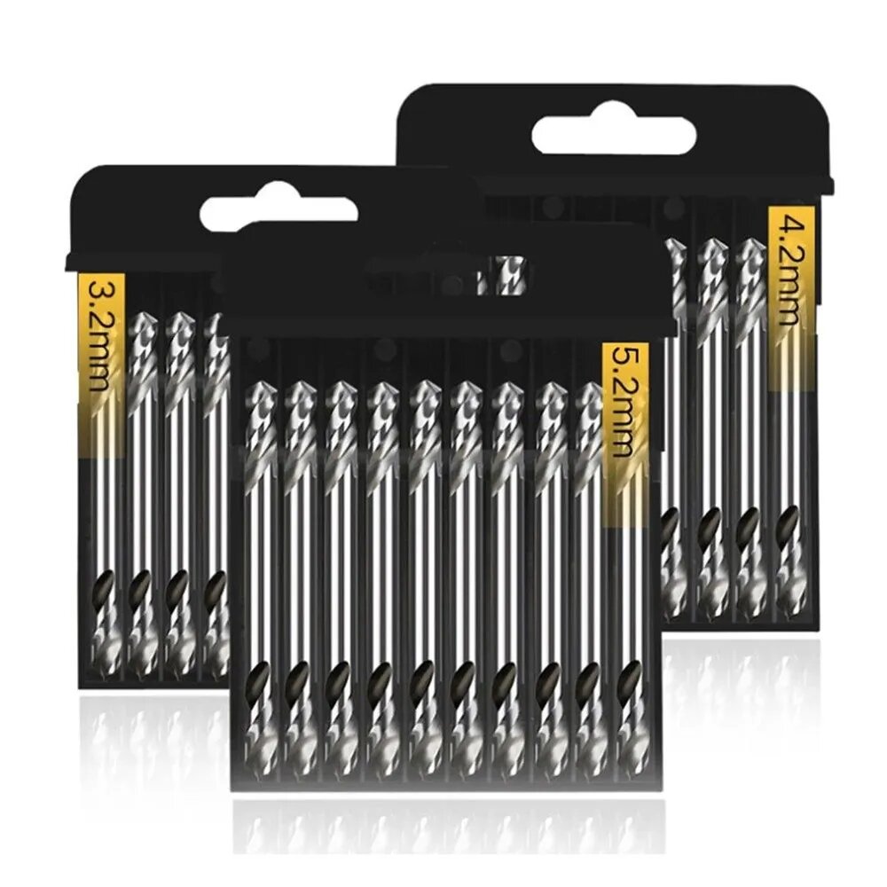 10шт 3,2 мм 4,2 мм 5,2 мм HSS6542 Двухсторонние Сверла Спиральные Сверла