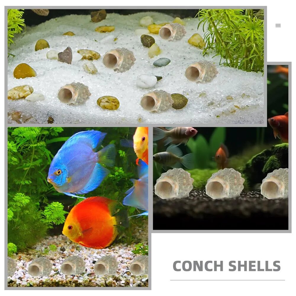 100 Штук Декоративных Моллюсков, Из Ракушек, Для Аквариумного Ландшафтного Дизайна