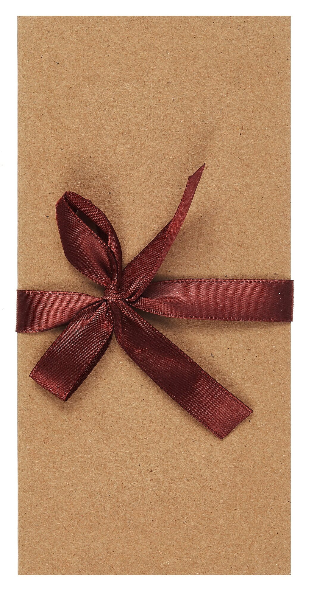 Подарочная коробка для денег с бантом, крафт, коричневый