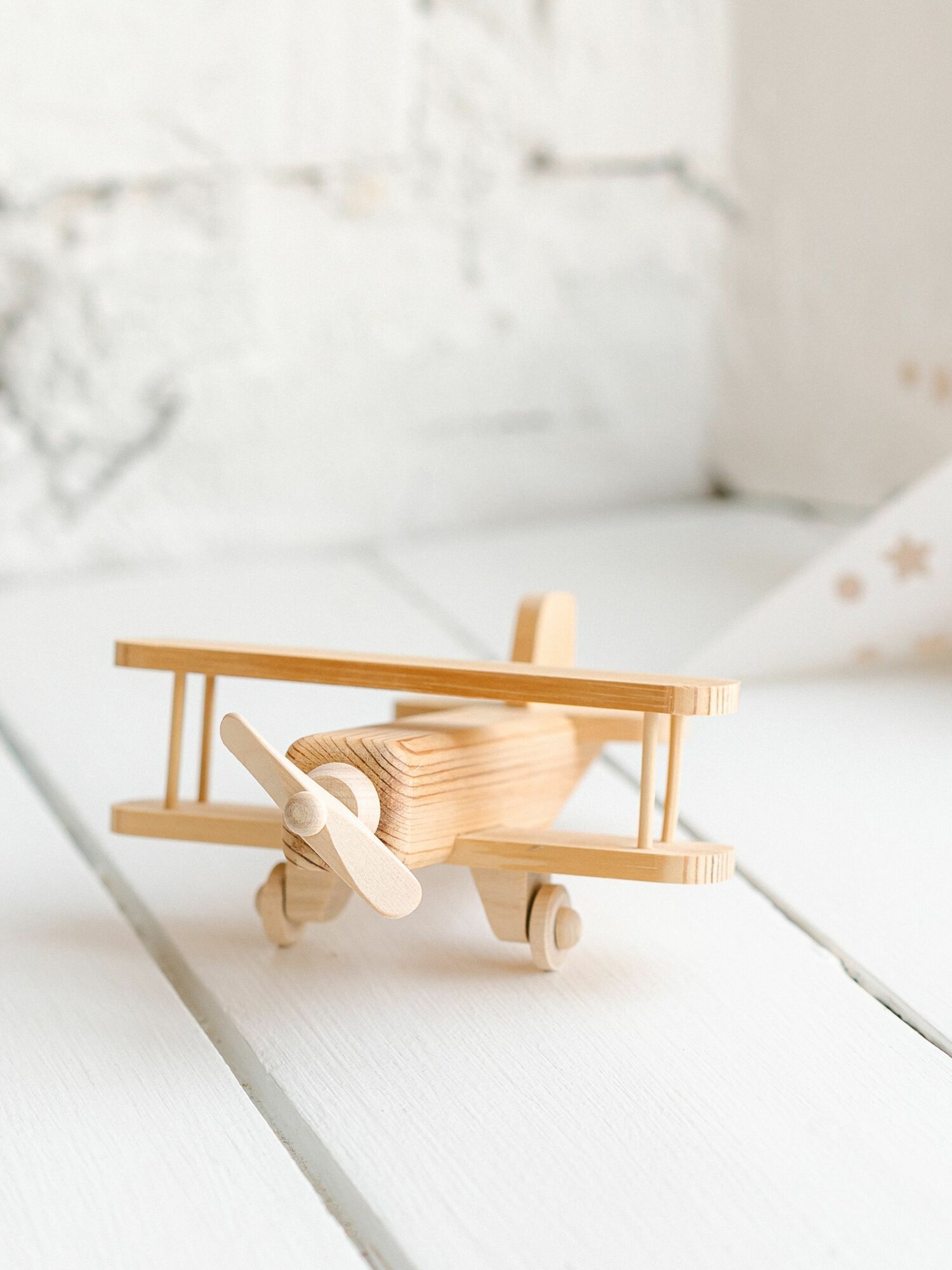 Деревянная игрушка "Самолёт", благое дело, 16 см, сосна