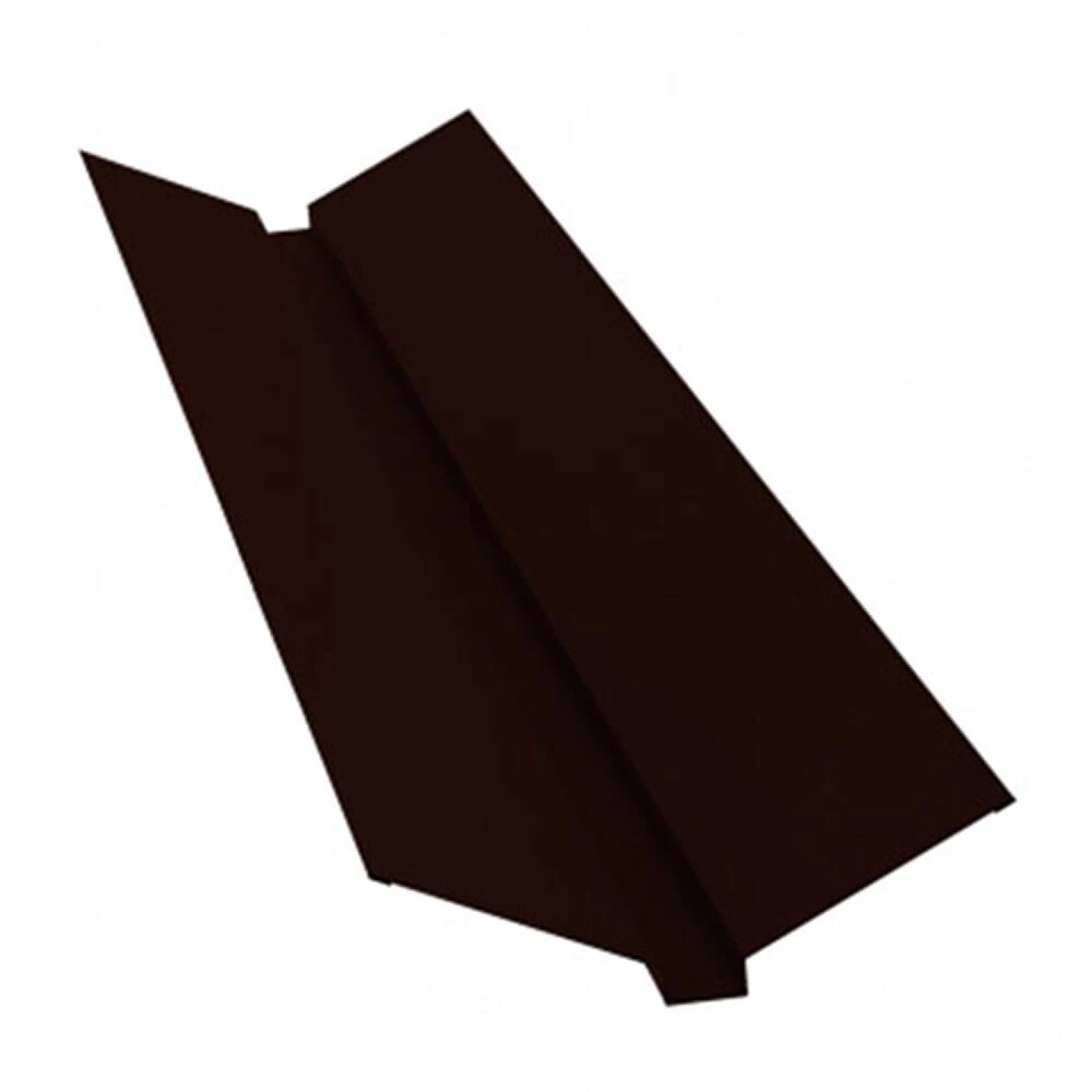 Ендова внешняя для металлочерепицы 115х30х115 мм 2 м темно-коричневая RR 32 424859