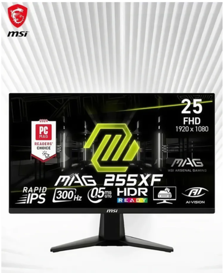 Игровой 25" монитор MSI MAG 255XF 1920x1080@300 Гц, 0,5 ms, IPS, черный