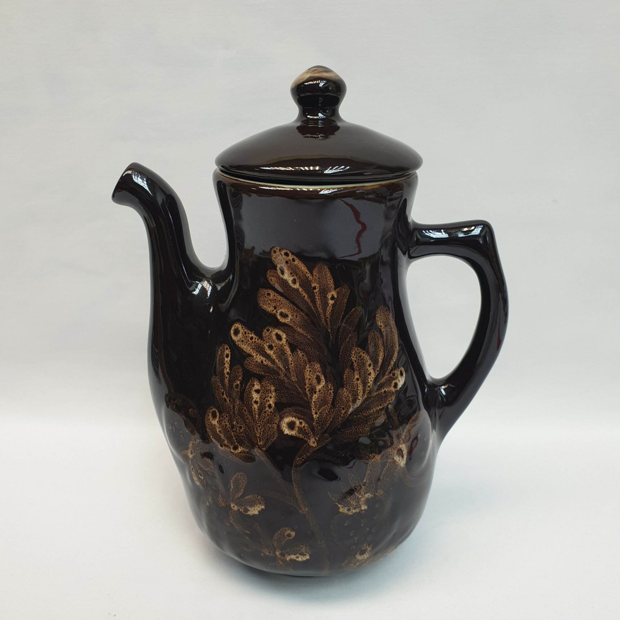 Чайник 25 см, обливня керамика, 1700 мл. Винтаж СССР.