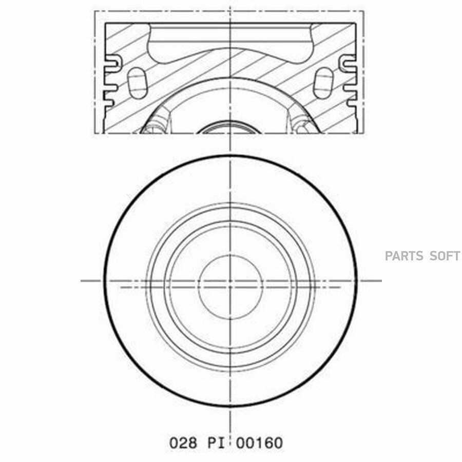 Поршень ДВС AUDI , AUDI A3 (8V1, 8VK), AUDI A3 Limousine (8VS, 8VM), AUDI A3 Sportback (8VA, 8VF), AUDI A4 Allroad B9 (8WH, 8WJ), AUDI A4 B9 (8W2, 8WC) от официального дистрибьютора, MAHLE, артикул 028PI00160000