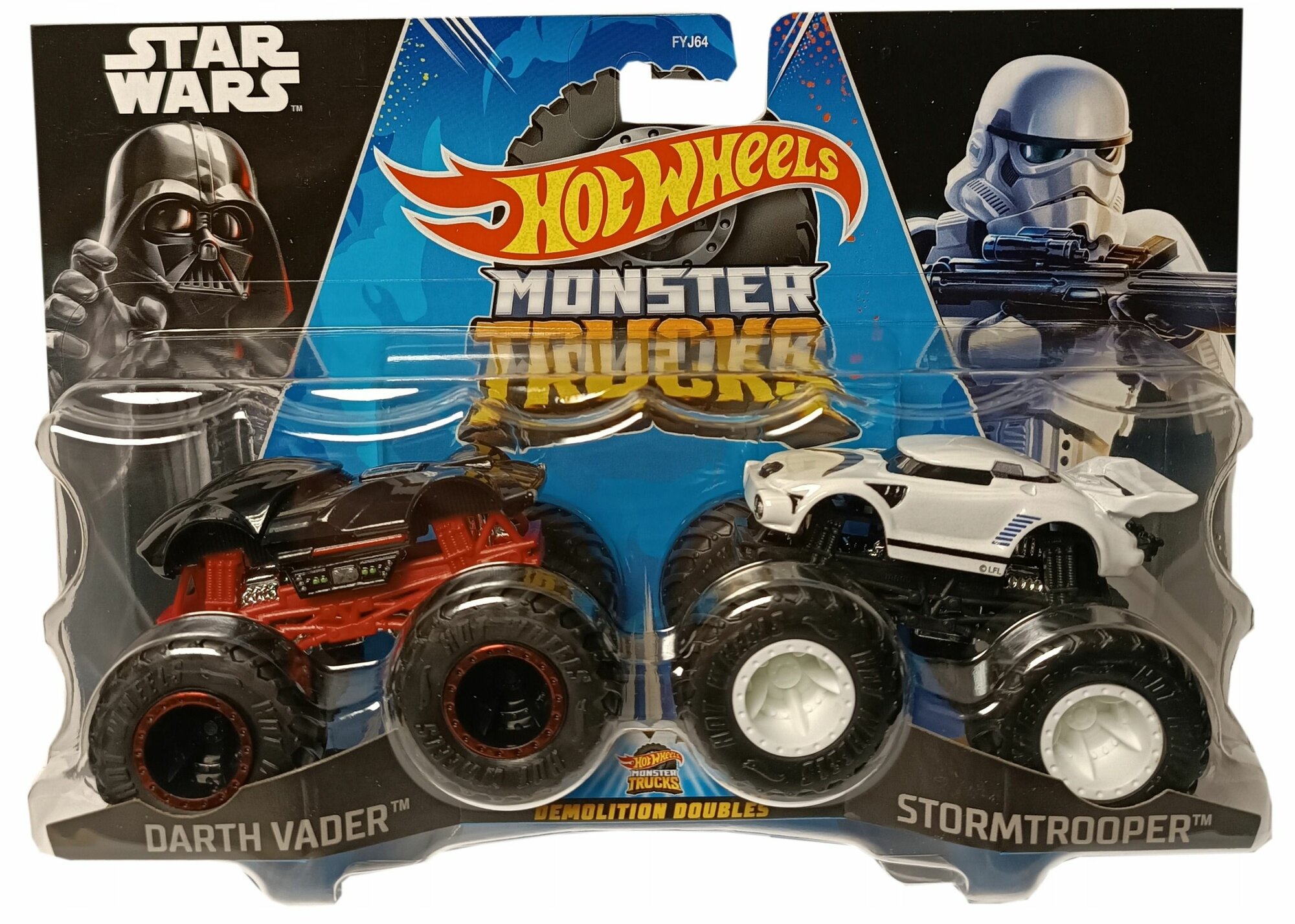 Hot Wheels Набор из 2-х коллекционных машинок Монстер трак взаимное уничтожение STAR WARS DARTH VADER vs STROMTROOPER
