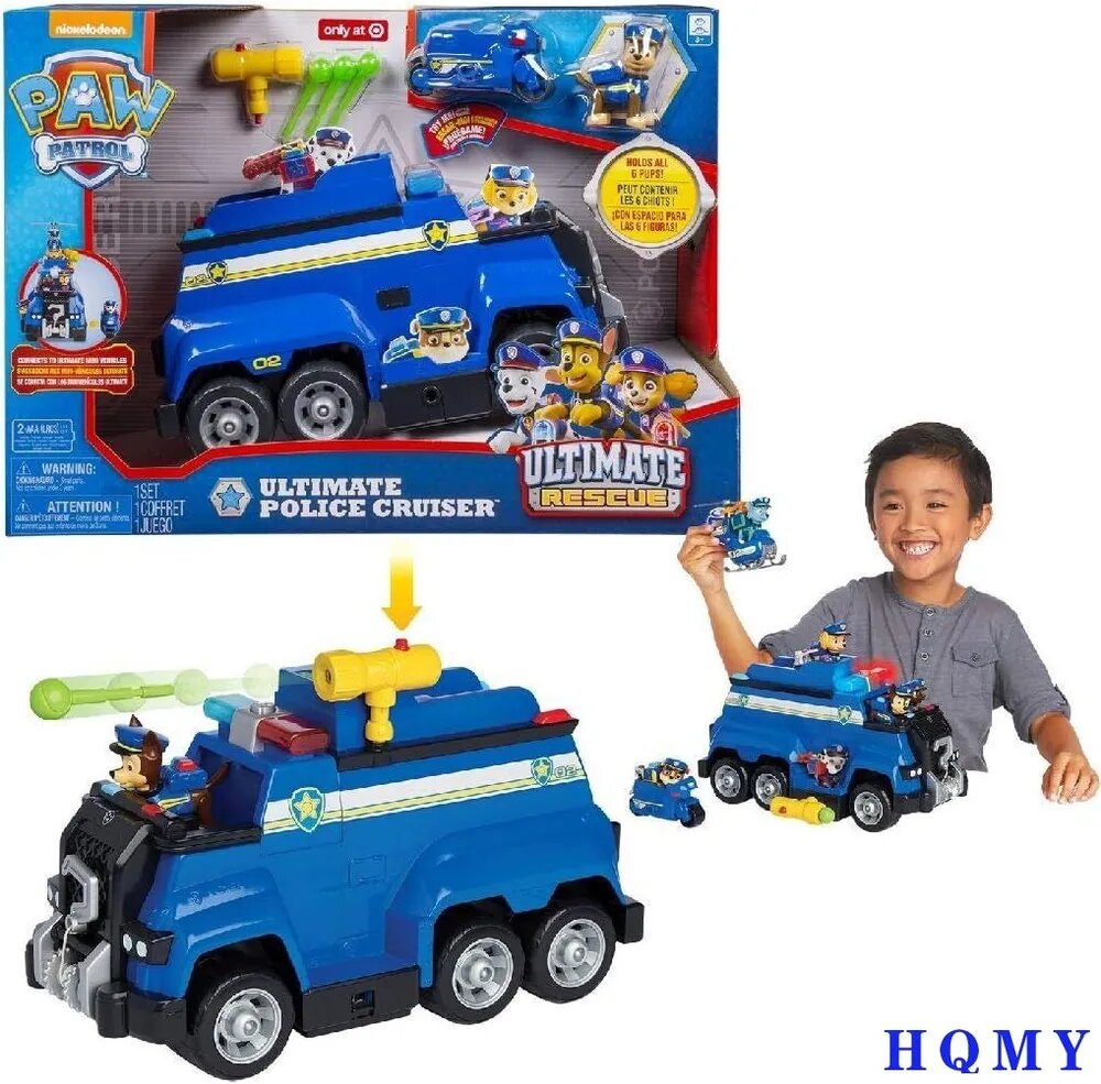 Фигурка Paw Patrol Ultimate Police Cruiser, полицейская машина, ABS пластик, музыкальная, светящаяся