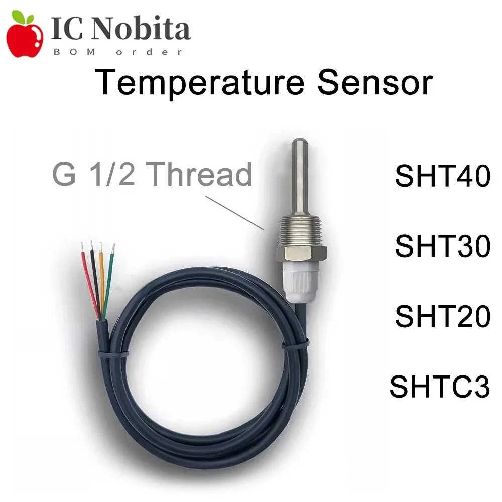 Датчик температуры SHT40/SHT30/SHT20/SHTC3 нержавеющая сталь Probe 100mm, SHT40