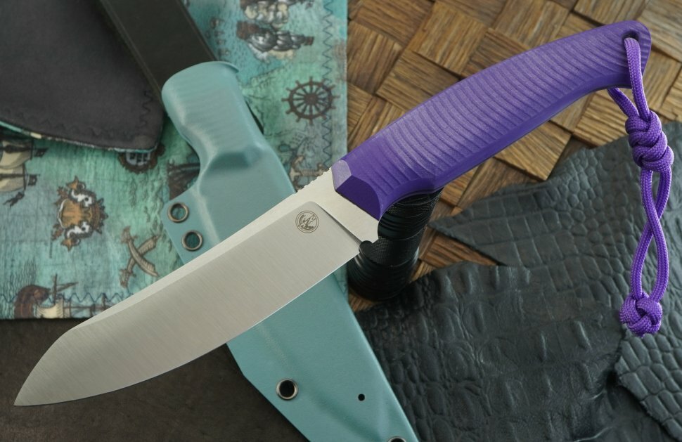 Семь Ножей Сунгай, сталь Bohler N690, cryo, рукоять фиолетовый G-10