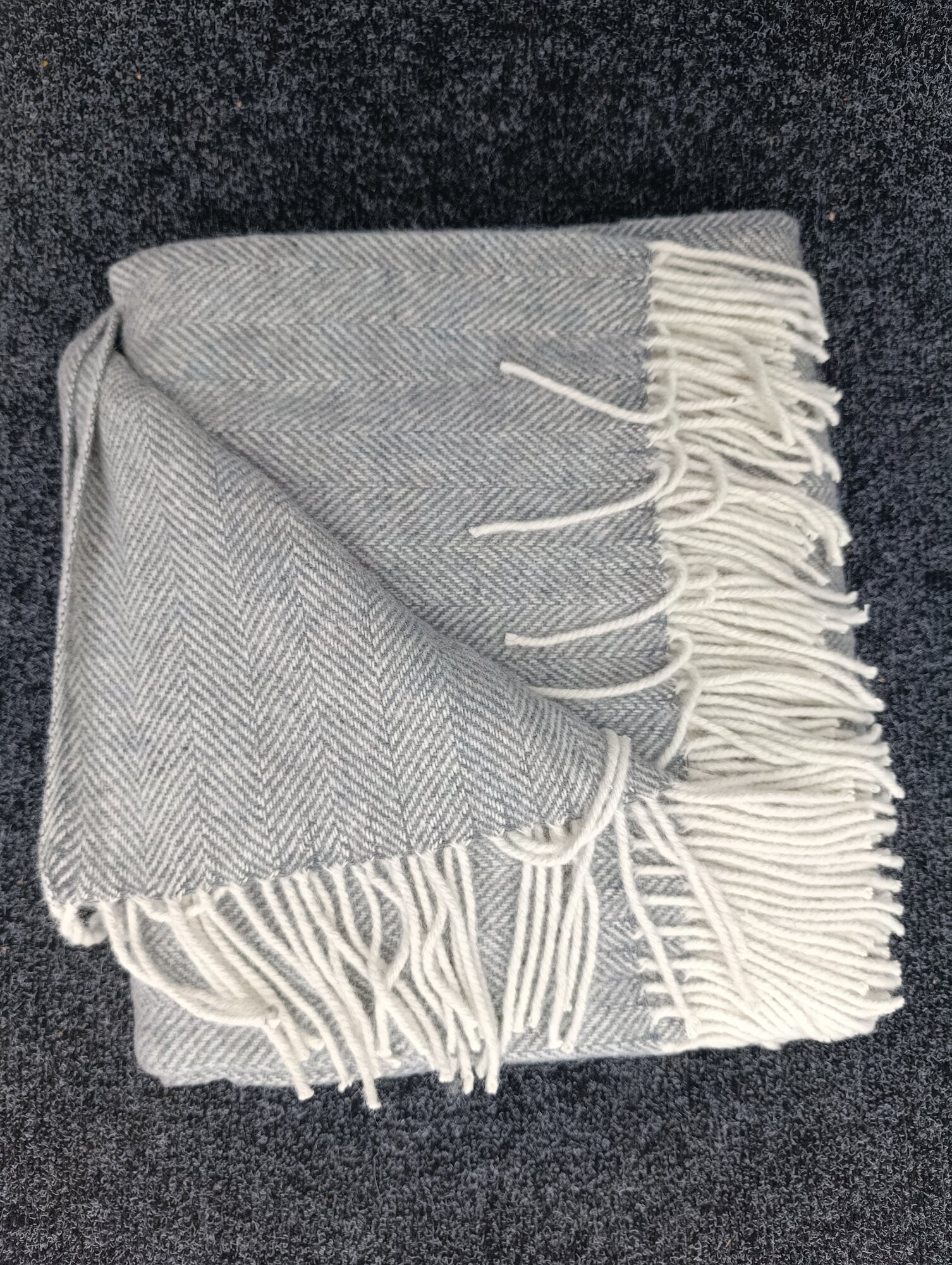 Индийский плед, 150 на 200, Перуанская альпака, клетка, елочка