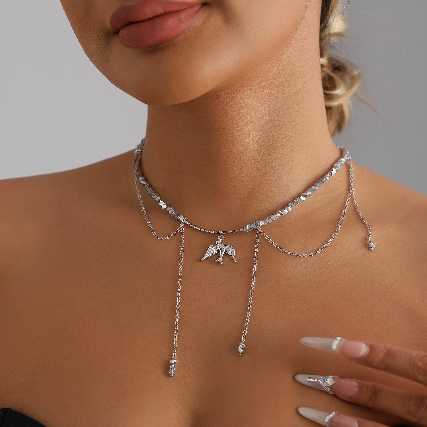 Чокер, стекло