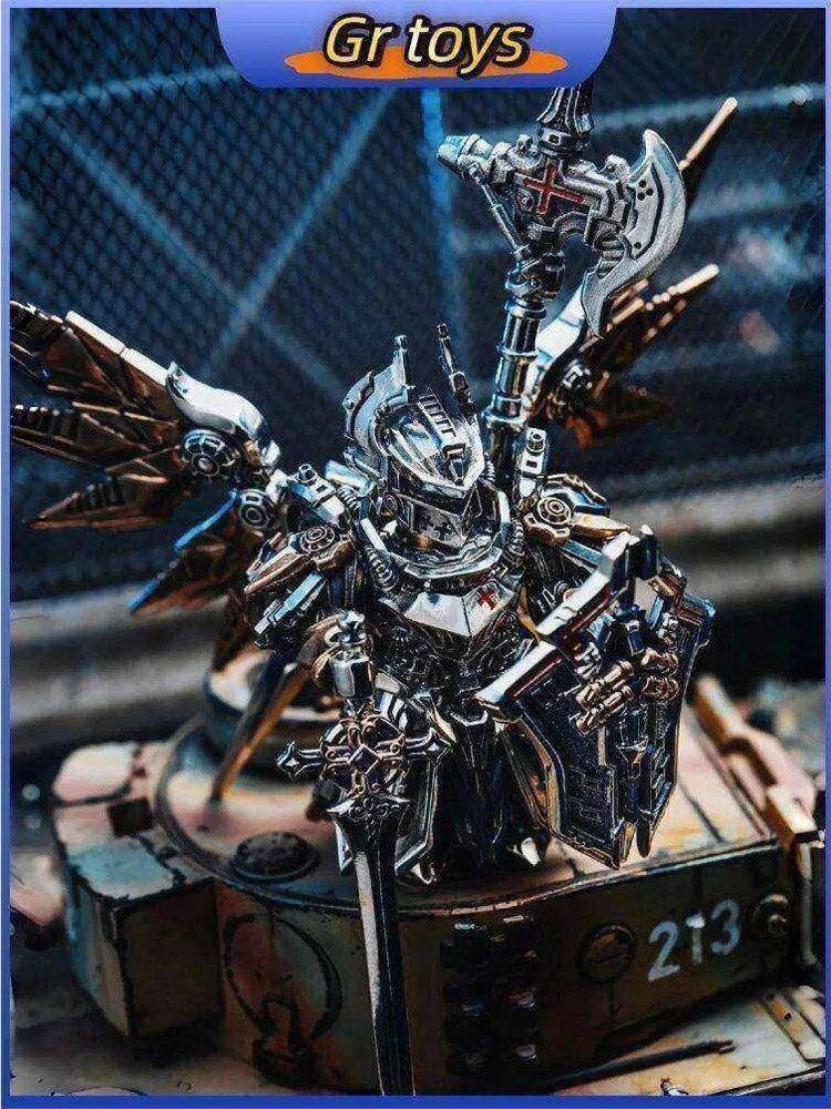 COPPERTIST.WU Металлические магнитные сборные минифигурки: Arbiter Mech Deluxe Edition (Arbiter + Щит + Меч + Топор + Крылья)