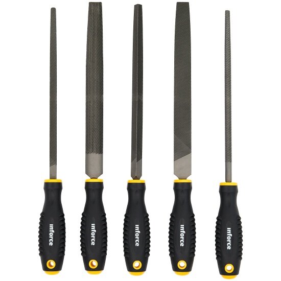 Inforce Набор напильников 200мм, 5 штук 06-15-06