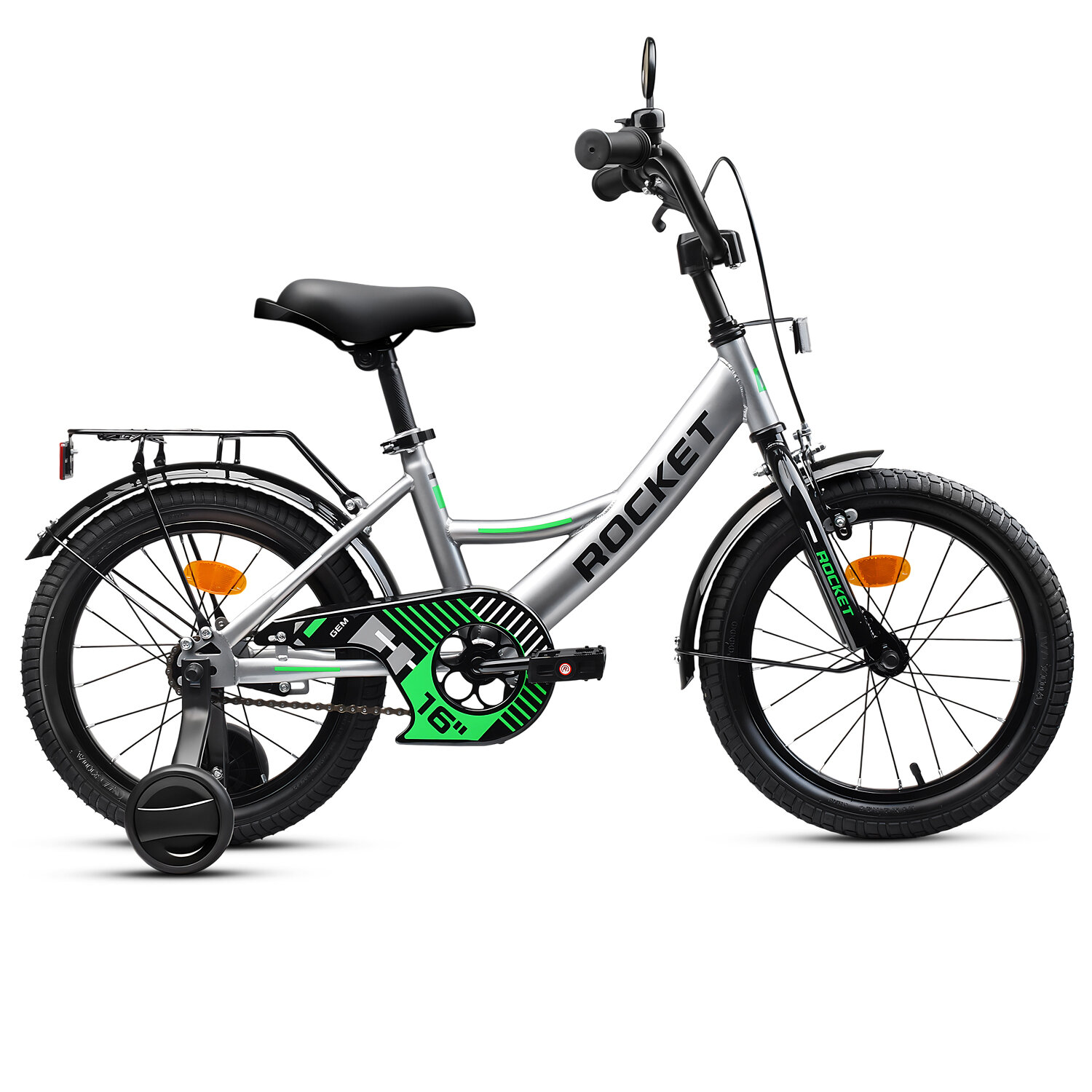 Велосипед 16" Rocket Gem, цвет серый, рост 110 - 125 см.( 5-7 лет)
