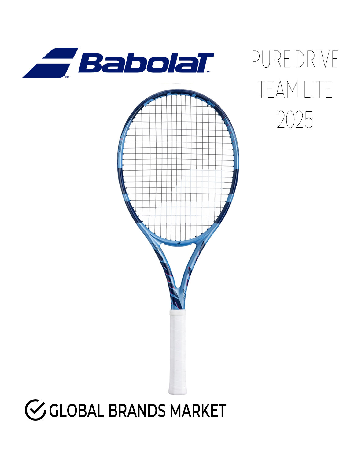 Теннисная ракетка Babolat Pure Drive Lite (2025) 101555, ручка: 2, 270 гр