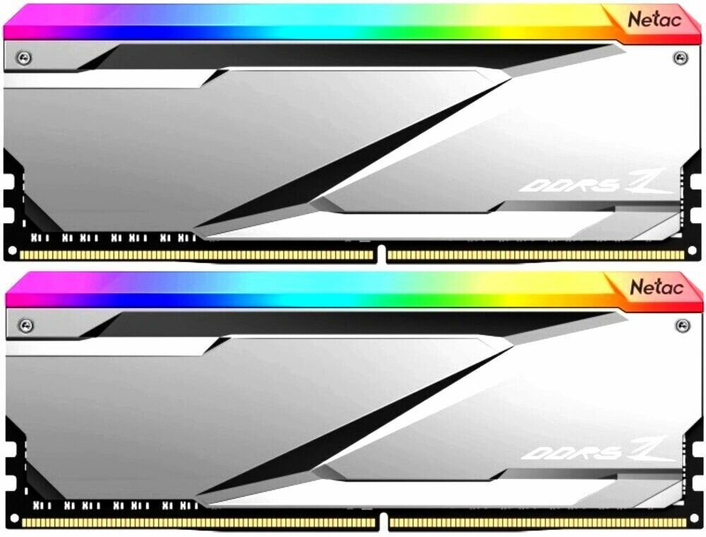 Память DDR5 2x16GB 6800MHz Netac NTZED5P68DP-32S Z RGB RTL Gaming PC5-54400 CL34 DIMM ECC 288-pin 1.4В kit с радиатором RTL
