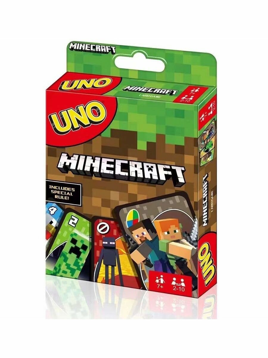 Настольная игра Уно Майнкрафт для детей и взрослых карточная игра UNO Minecraft