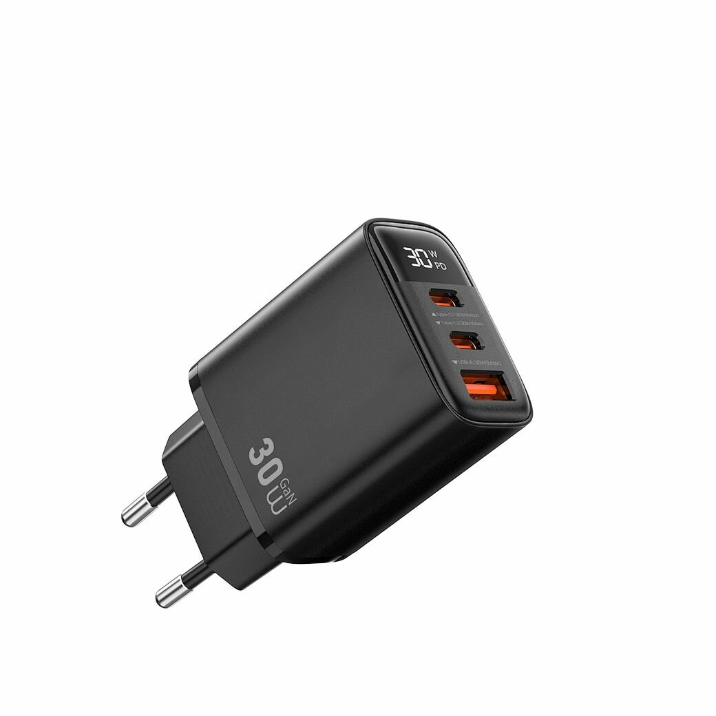 Зарядное устройство для телефона WiWU / Адаптер питания Type-C 30W с быстрой зарядкой GaN Fast Charger / Блок питания для iphone, Android, iPad Wi-G010