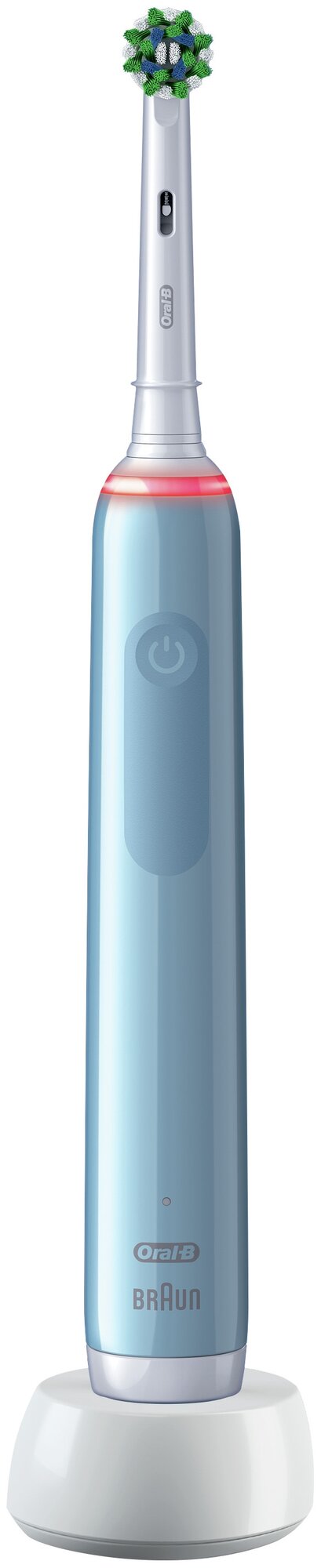 Электрическая зубная щётка Oral-B Pro Series 3, 1 сменная насадка, с датчиком давления, Голубая