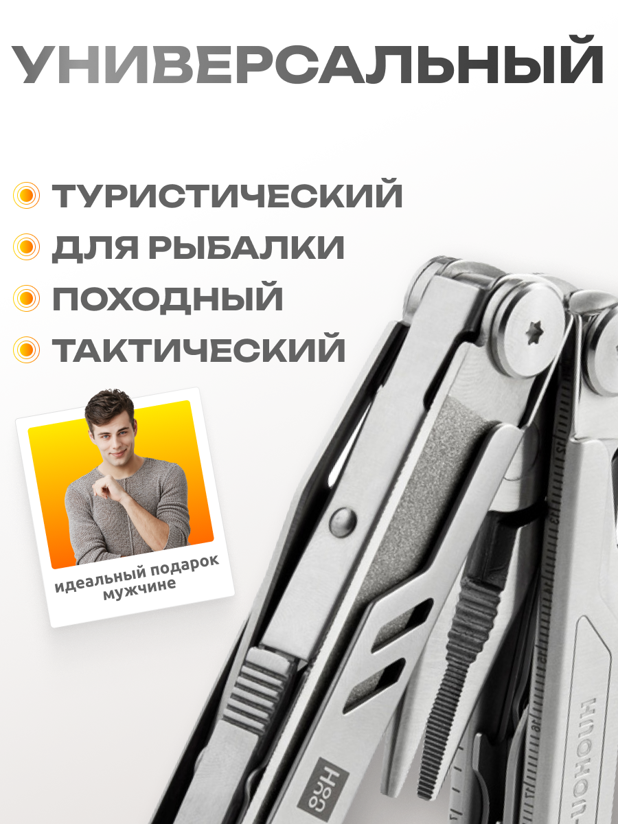 Мультитул HuoHou K30 Pro HU0191, 18 инструментов, нержавеющая сталь — фото 1