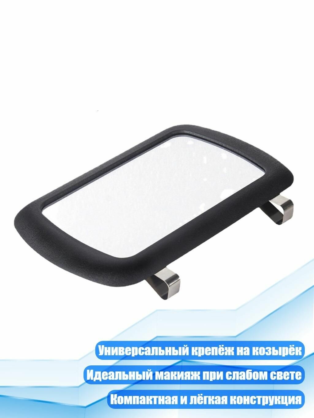 Зеркало-зажим для солнцезащитного козырька