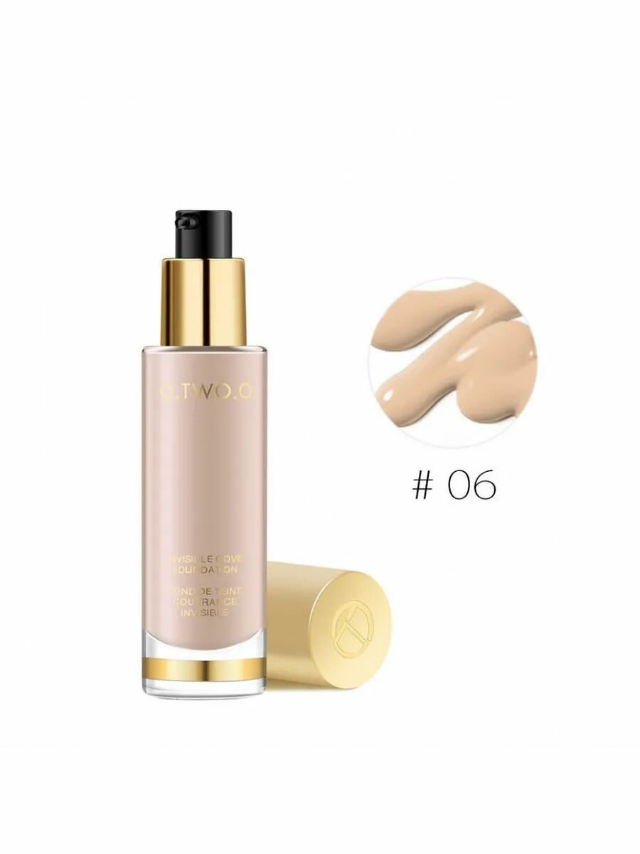 Тональный крем Gold Invisible Cove Foundation, в оттенке 06 (Кремово-Абрикосовый)