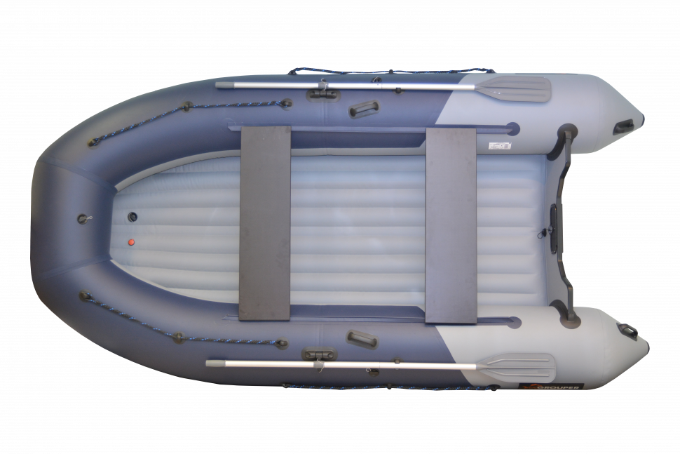 Надувная лодка НДНД Grouper 375W (серо-красный)